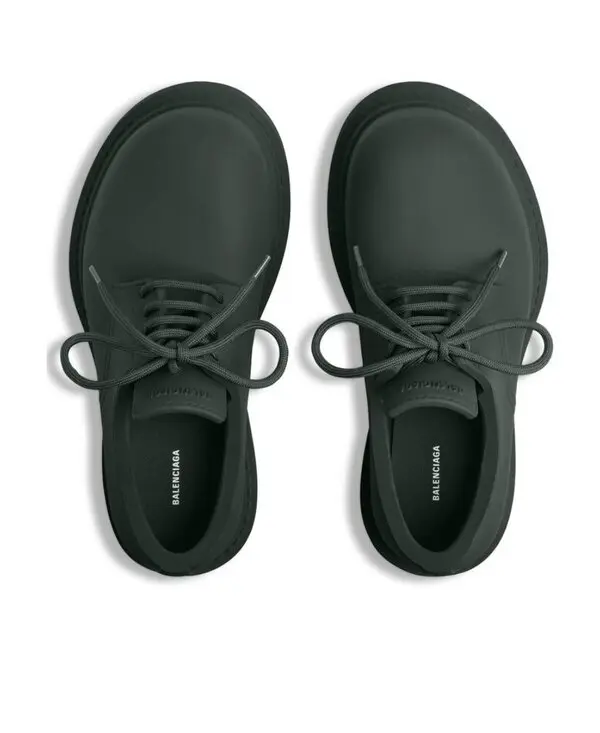 Balenciaga Steroid Derby" Round Toe Lace-up Shoes - Green