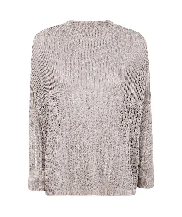 Max Mara Paggi V-back Knitted Jumper - Gray