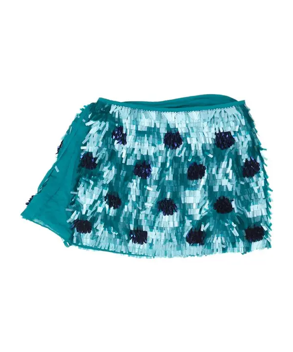 Dries Van Noten Sequin Embellished Mini Skirt - Blue-green