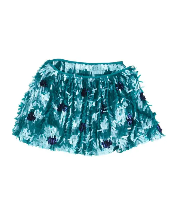 Dries Van Noten Sequin Embellished Mini Skirt - Teal
