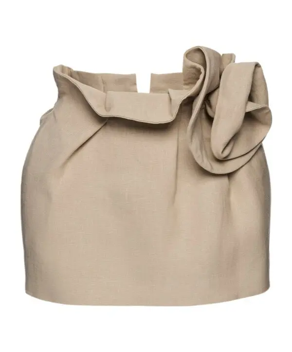 Magda Butrym Linen Flower-detail Mini Skirt
