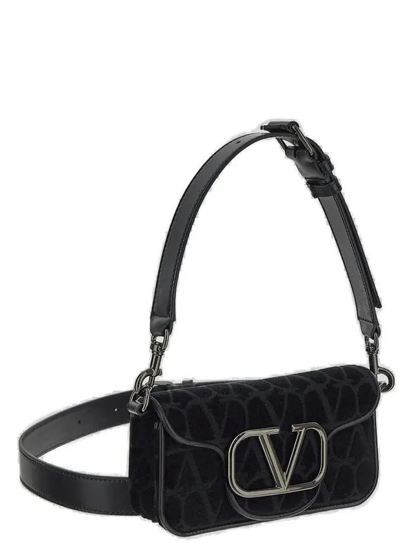 Valentino Garavani Vlogo Plaque Foldover Top Shoulder Bag