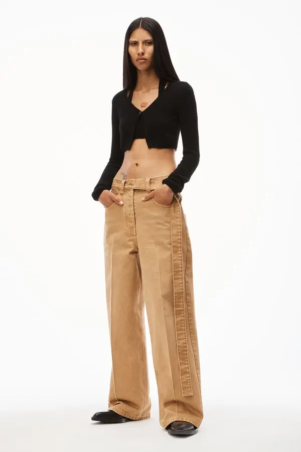 Alexander Wang Cropped Knitted Cardigan With Backless Top