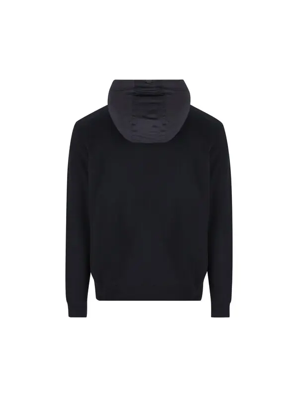 Herno Quilted Zip-up Hooded Jacket With Drawstring - Black