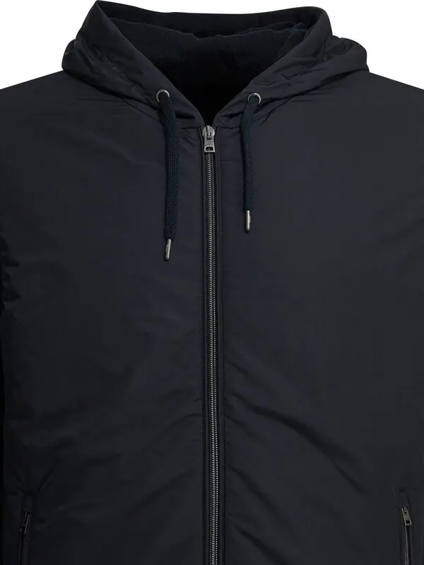Herno Zip-up Hooded Drawstring Jacket - No
