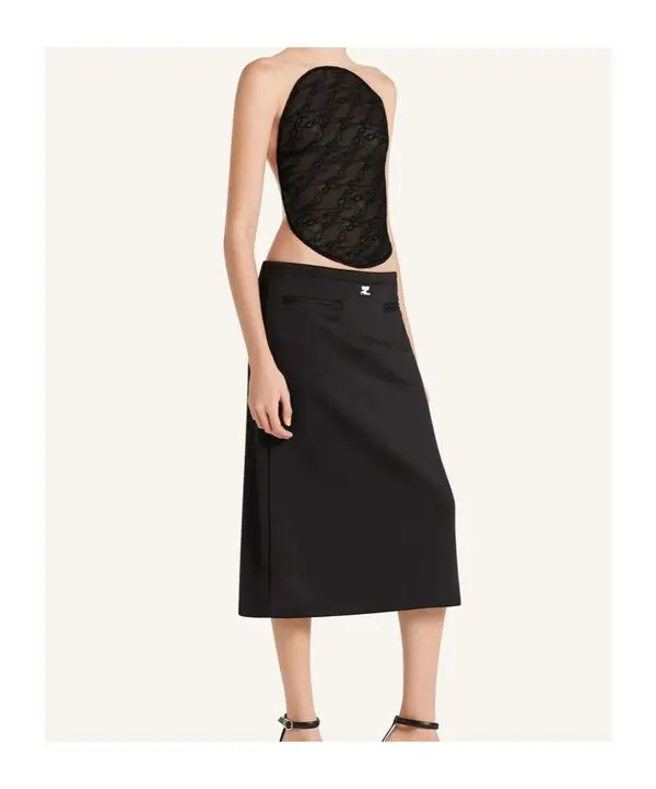 COURREGES Courrèges Interlock Tracksuit Skirt With Ac Logo Accent