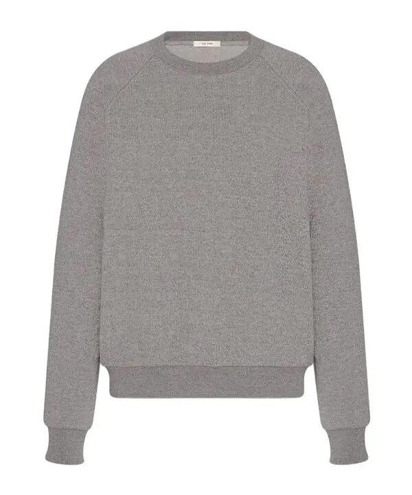 THE ROW Eulalia Knitted Sweatshirt - Heather Grey