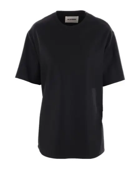 JIL SANDER Oversized Crewneck T-shirt With Zipper Detail
