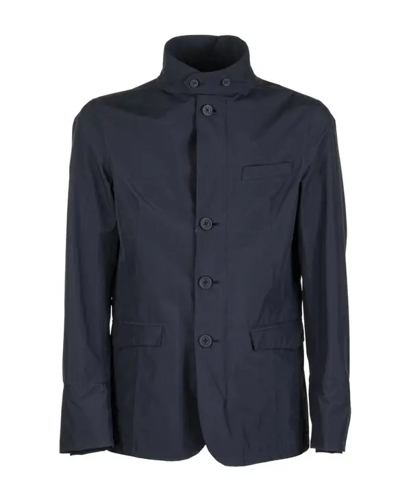 Herno Stand Collar Button-up Jacket