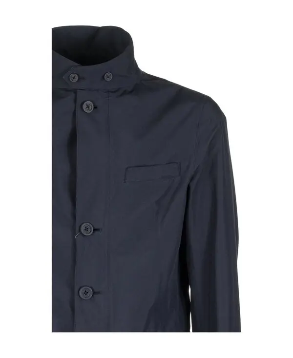 Herno Stand Collar Button-up Jacket