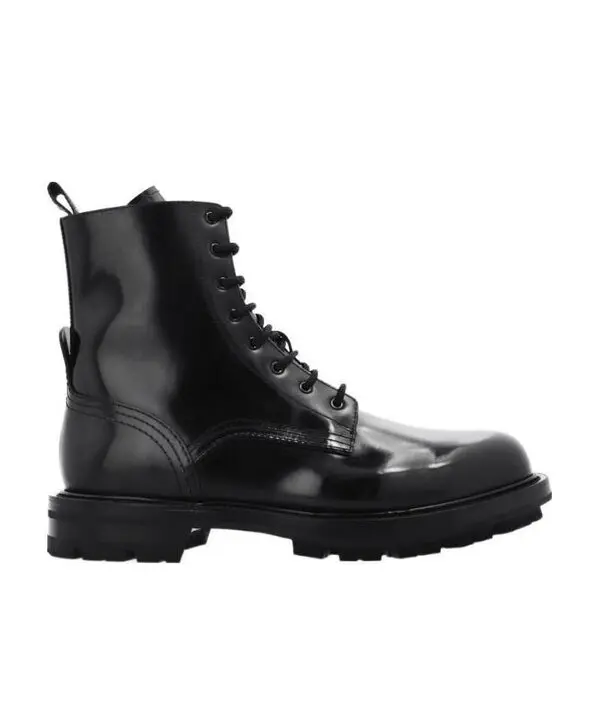Alexander McQueen Ankle Lace-up Boots - Black