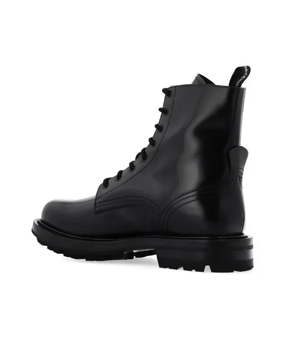 Alexander McQueen Ankle Lace-up Boots - Black