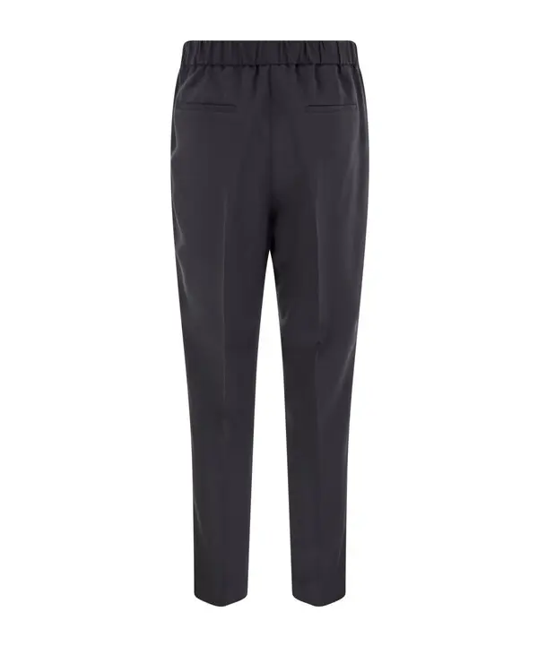 Peserico Elastic Waistband Pants With Welt Pockets