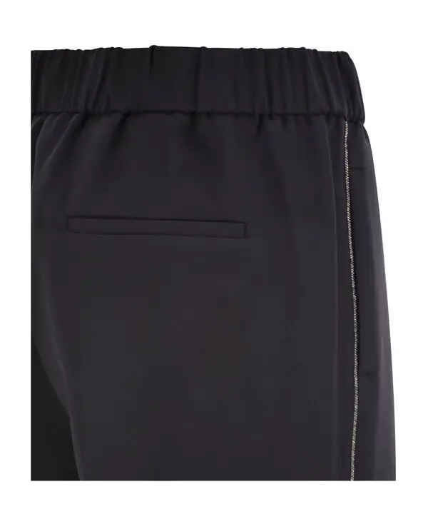Peserico Elastic Waistband Pants With Welt Pockets