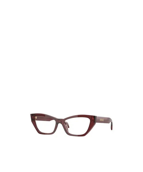 Versace Cat-eye Frame Glasses With Logo Print - Red
