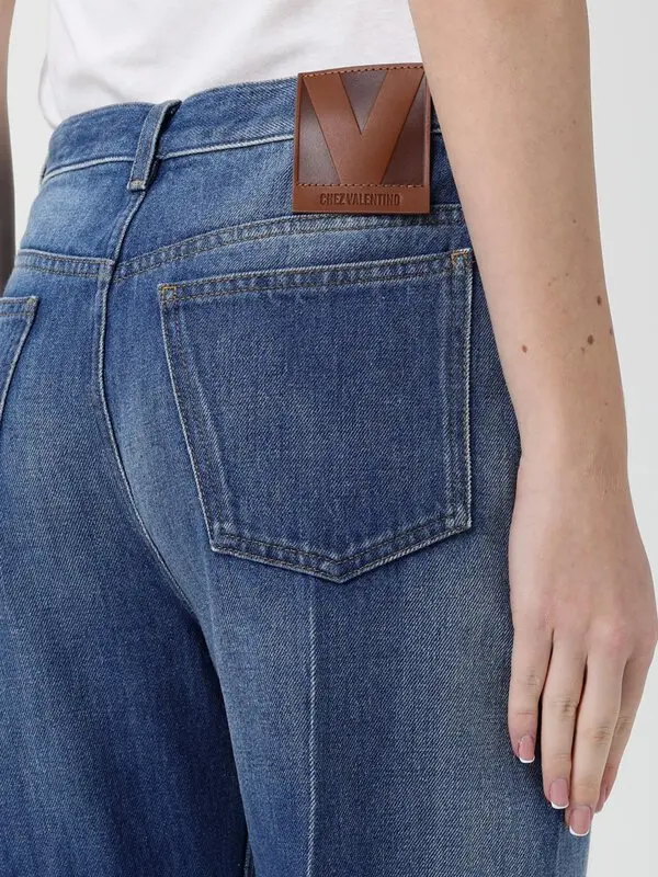 Valentino Garavani Logo Patch Straight-leg Jeans
