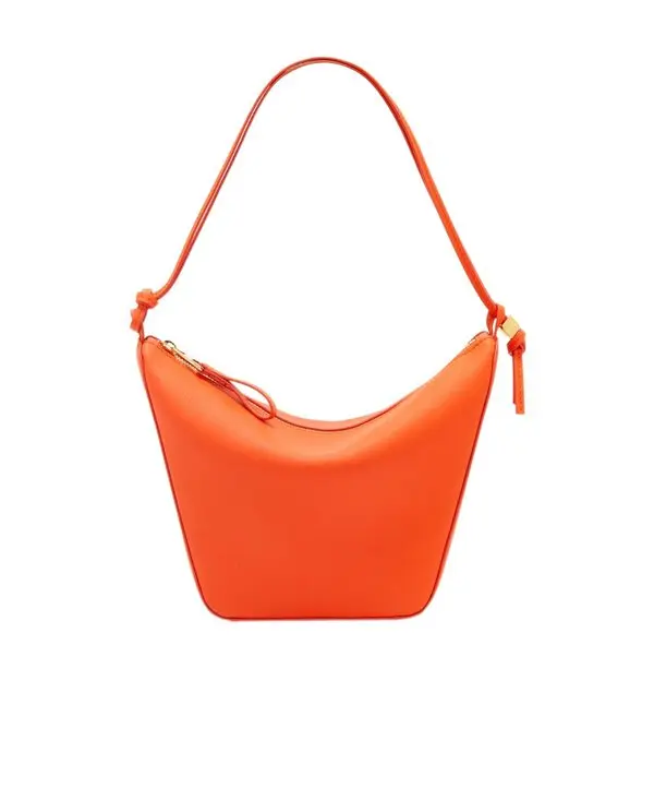 Loewe Mini Hammock Hobo Bag In Classic Calfskin - Orange