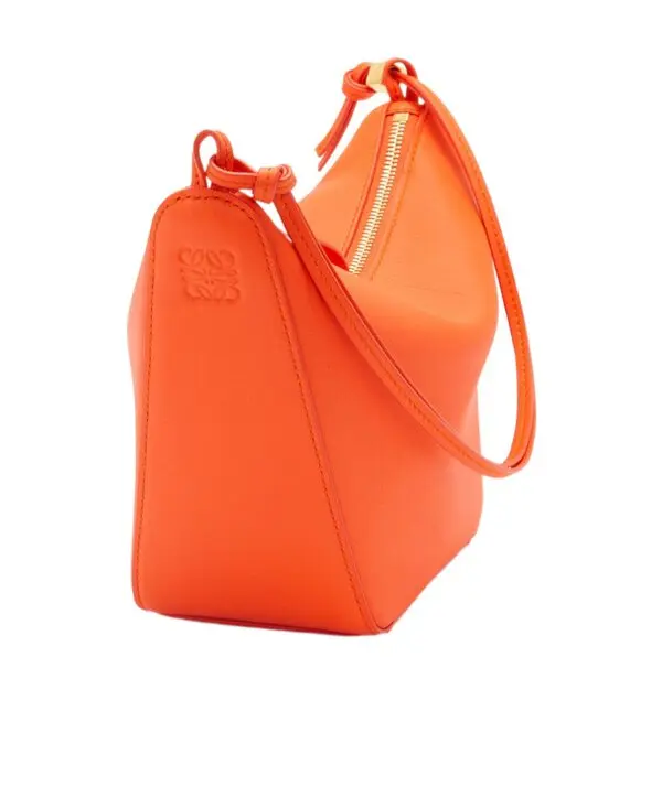 Loewe Mini Hammock Hobo Bag In Classic Calfskin - Orange