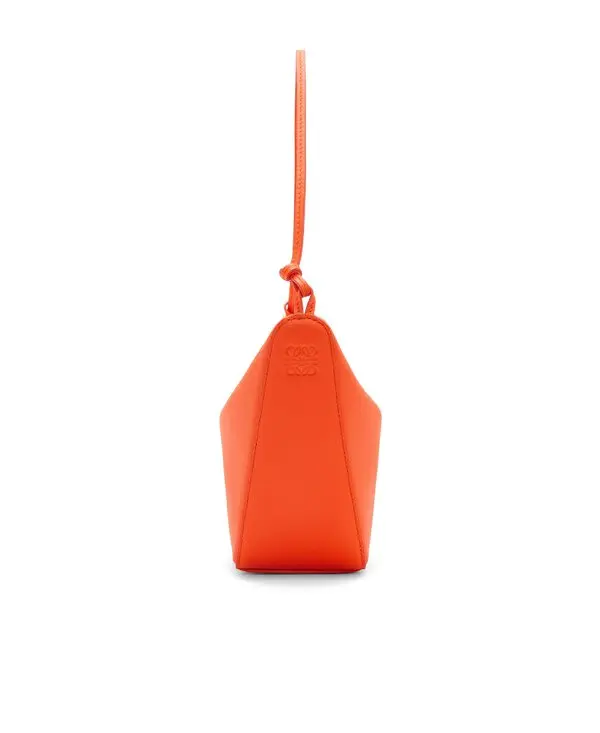 Loewe Mini Hammock Hobo Bag In Classic Calfskin - Orange