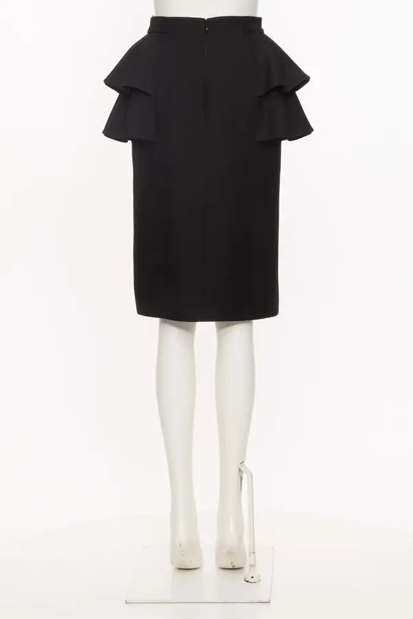 Valentino Garavani Crepe Couture High Waist Ruffled Skirt