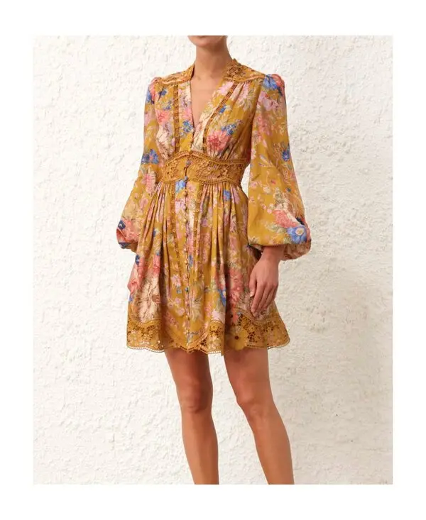 Zimmermann August Plunge Mini Dress