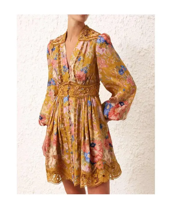 Zimmermann August Plunge Mini Dress
