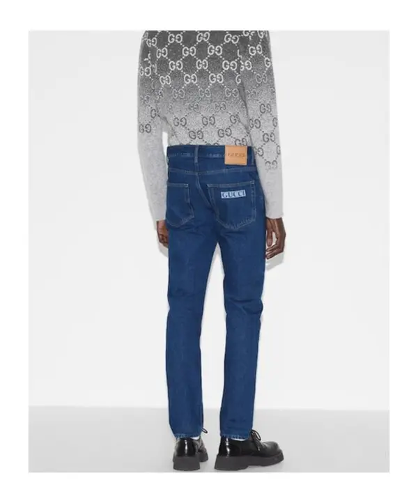 Gucci Tapered Denim Pants - Blue