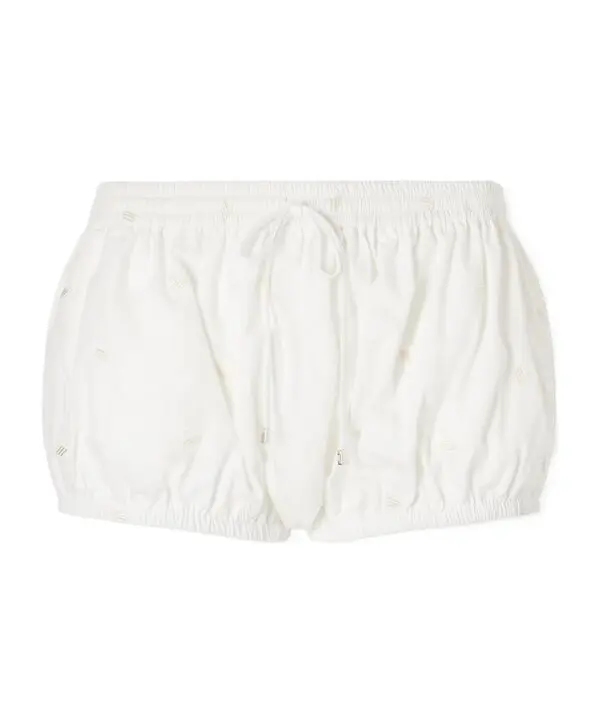 Attico Embroidered Shorts - White