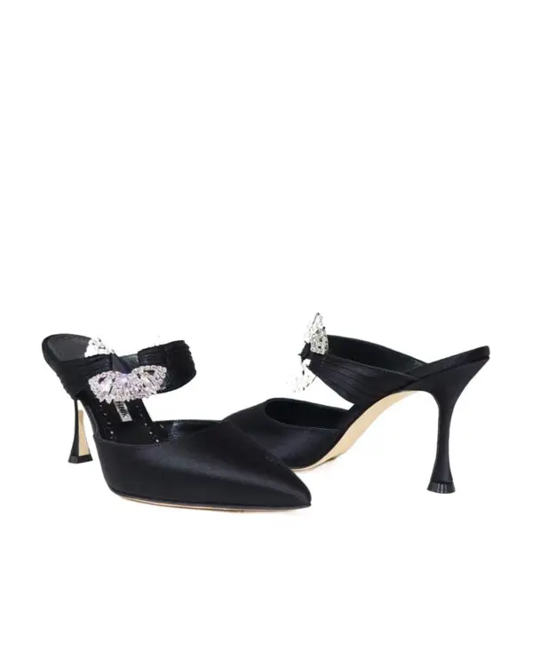 Manolo Blahnik Pointed-toe Embellished Heels
