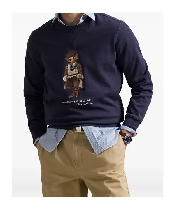 Polo Ralph Lauren Polo Bear Graphic Crewneck Sweatshirt - Navy