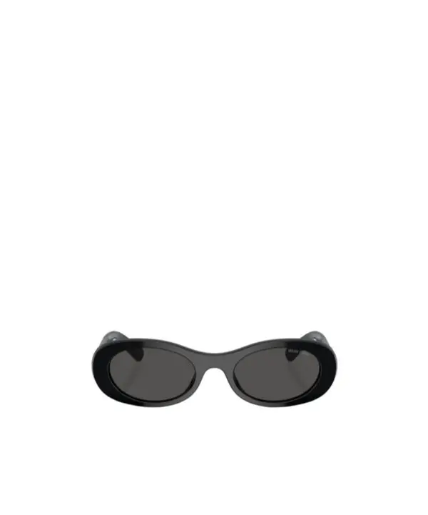 Miu Miu Oval Frame Sunglasses - Black