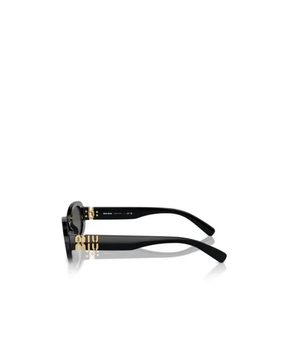 Miu Miu Oval Frame Sunglasses - Black