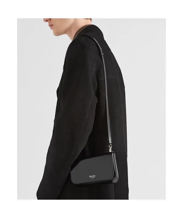 Prada Logo Stamp Foldover Bag