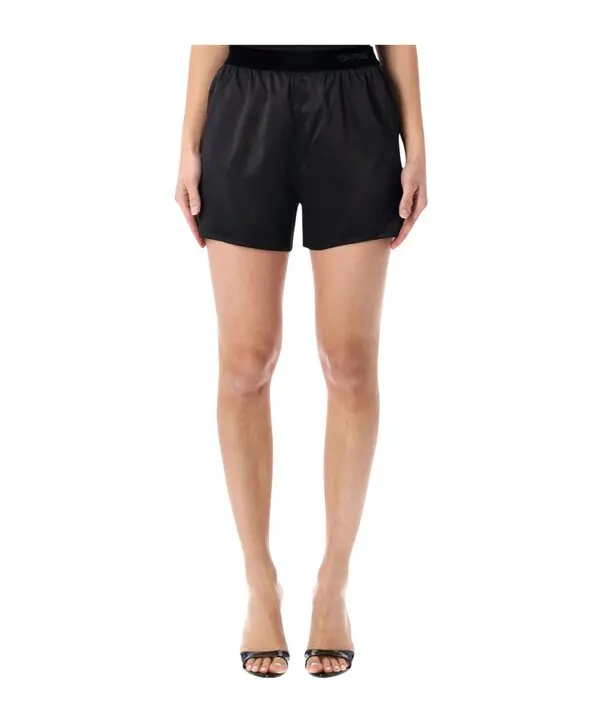 TOM FORD Logo Waistband Shorts - Black