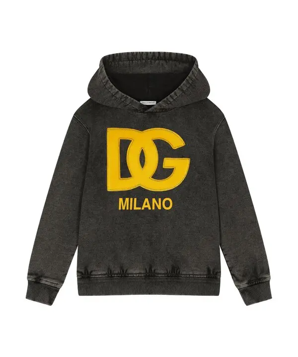 Dolce & Gabbana Logo Embroidered Washed Hoodie