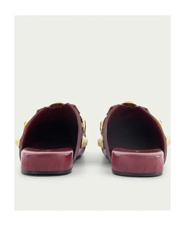 Balenciaga Cargole Stud Embellished Slip-on Slippers - Red