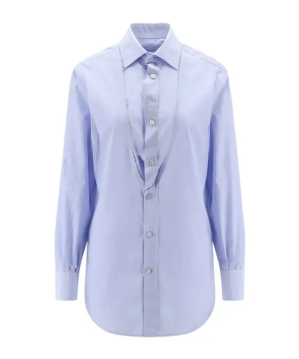 MAISON MARGIELA Buttoned Fringed Shirt With Long Sleeves