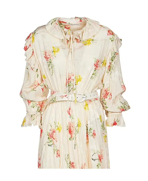 Balenciaga Vintage Floral Off-shoulder Dress