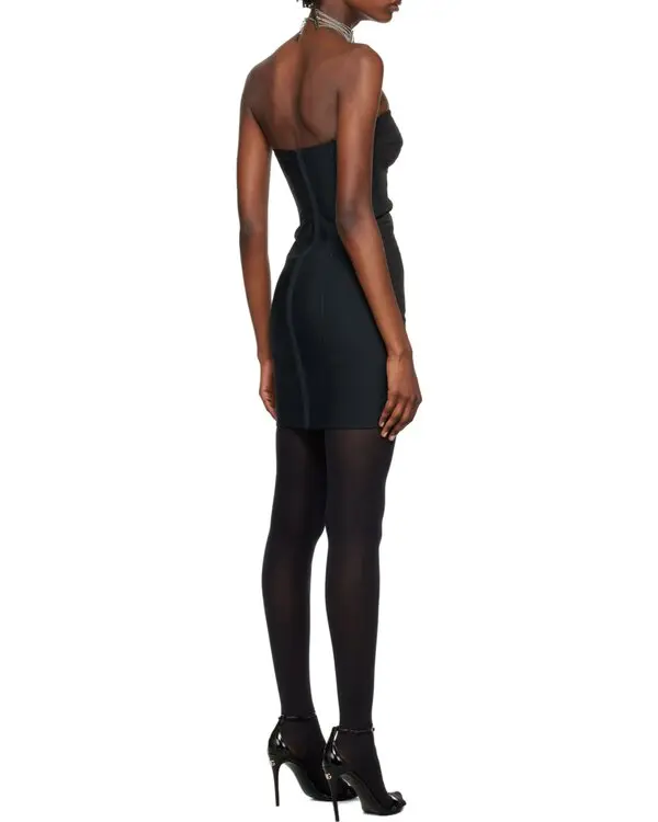Dolce & Gabbana Moiré-faille Strapless Minidress