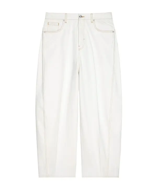 Givenchy Logo Patch Loose-fit Jeans - White