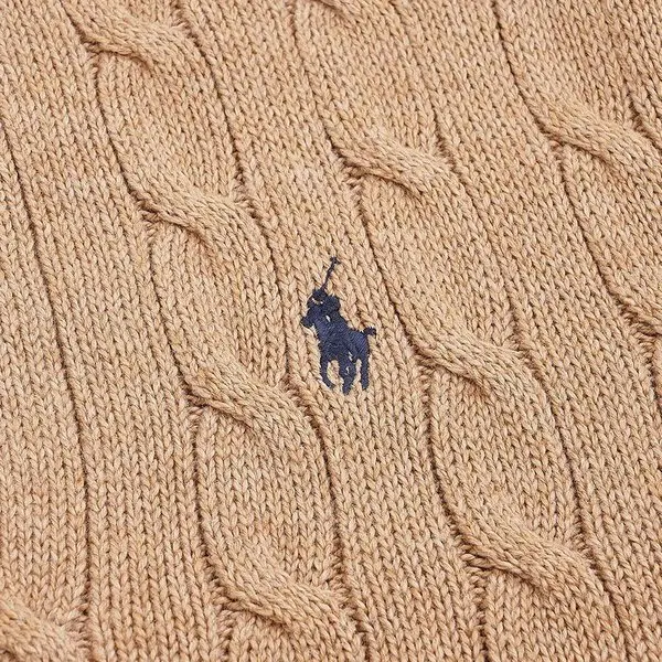 Polo Ralph Lauren V-neck Long-sleeved Cable Knit Cardigan - Nude