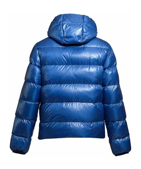 Aspesi Quilted Padded Jacket With Hood - Blue