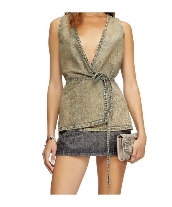 DIESEL® Sleeveless Wrap Top