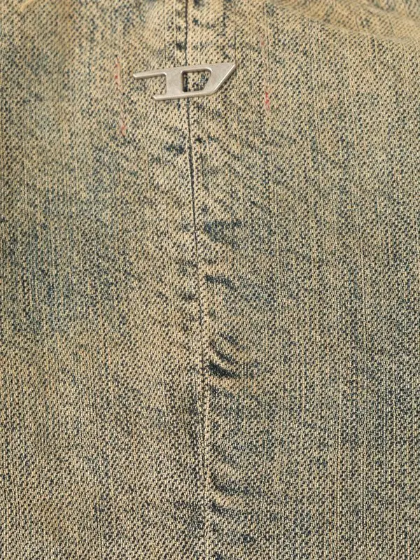 DIESEL® Brush Denim Wrap Top - Medium Blue