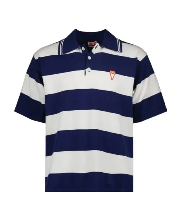 Kenzo Logo-patch Short-sleeved Striped Polo Shirt