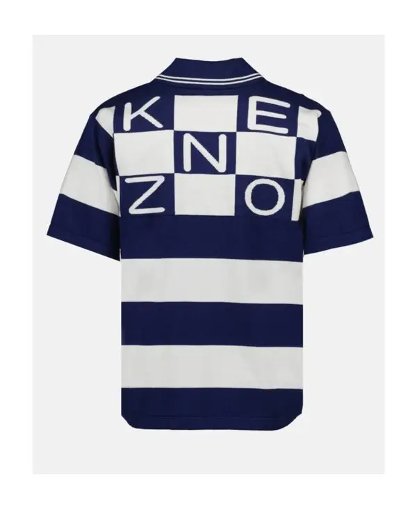 Kenzo Logo-patch Short-sleeved Striped Polo Shirt