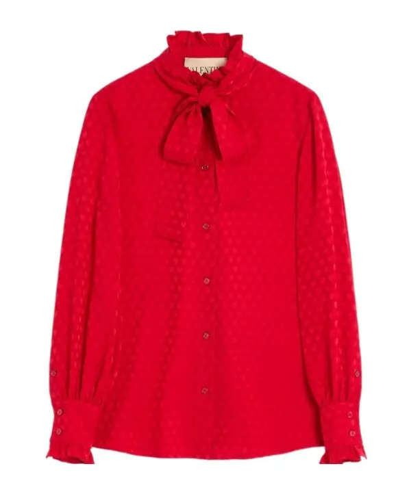 Valentino Garavani Cour De Coeur Pussy-bow Shirt