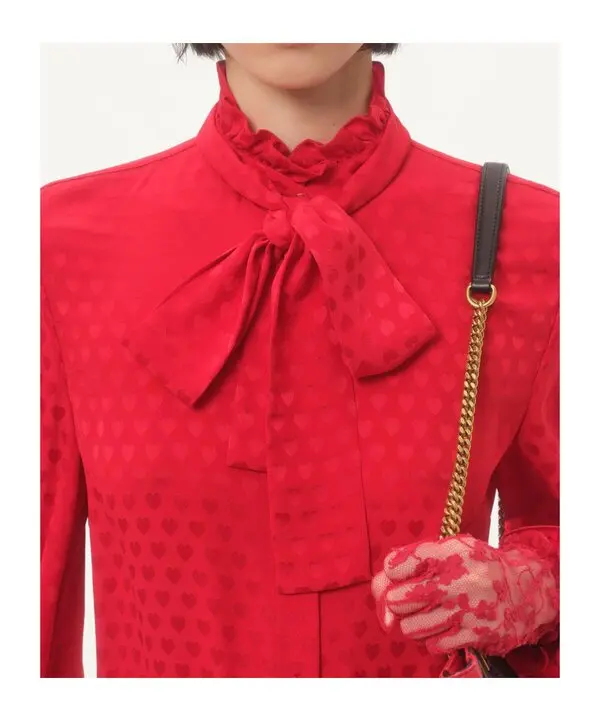 Valentino Garavani Cour De Coeur Pussy-bow Shirt