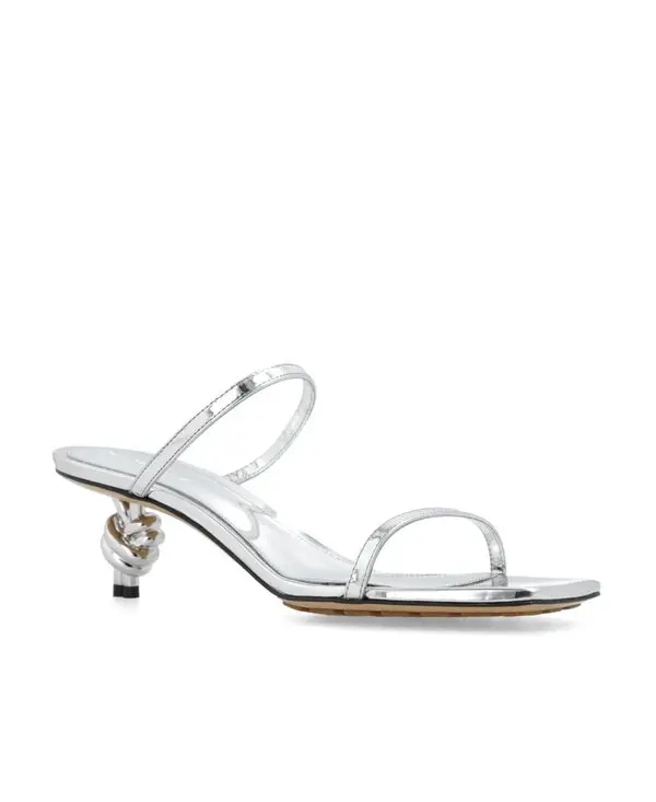 Bottega Veneta Knot Detailed Mules - Gray
