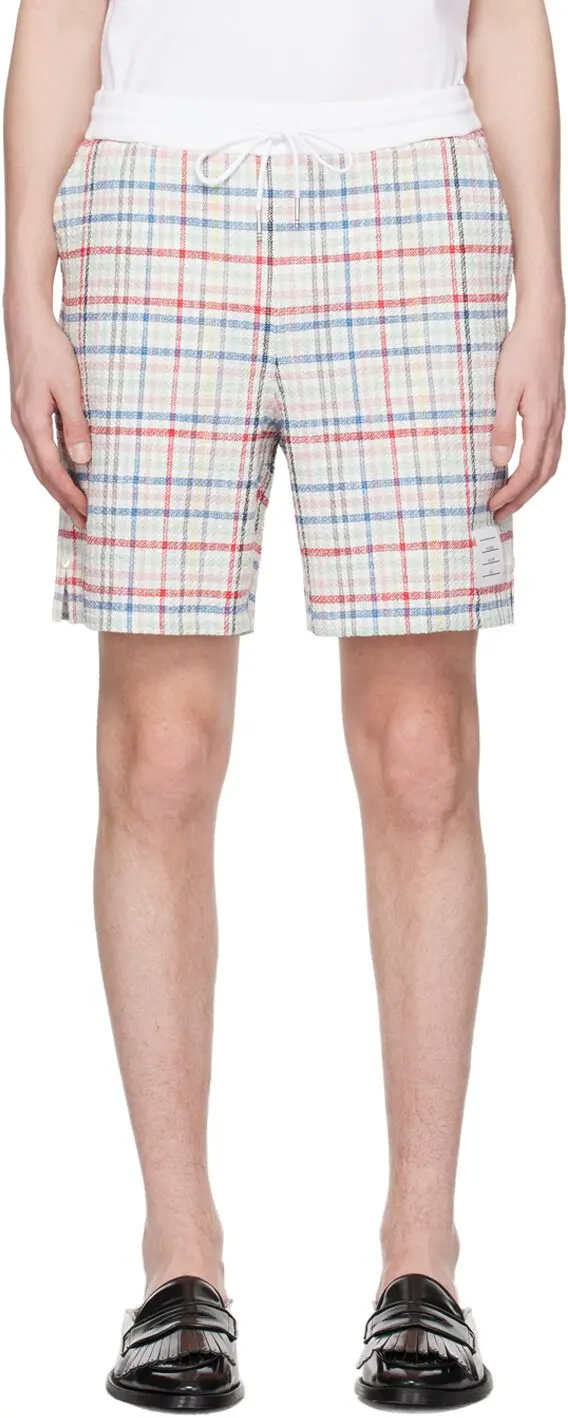 Thom Browne Gingham Check Tweed Shorts